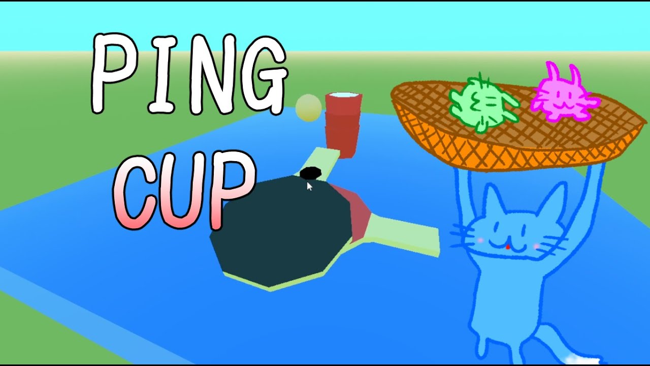 【Ping cup】ピンポン玉を投げてカップに入れる3Dゲーム【playthrough】 - YouTube
