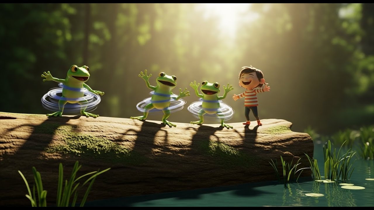 Ten Tiny Frogs Dance on a Log | Fun Nursery Rhymes and Kids Songs ...