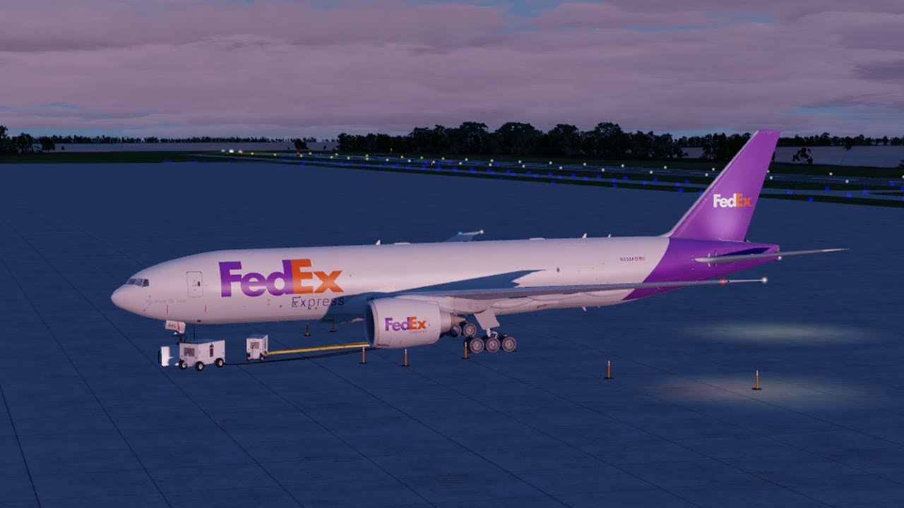 [P3Dv4.5] Fedex 777F FJDG Diego Garcia Landing - YouTube