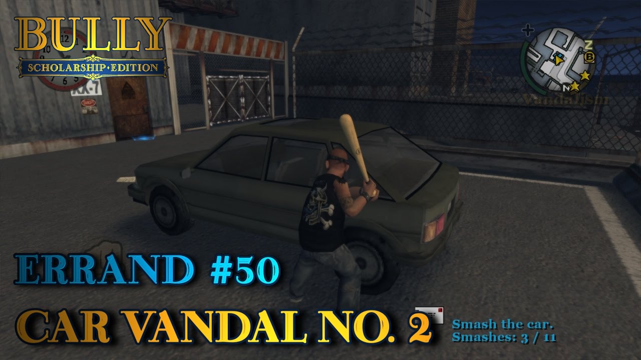 Bully: Scholarship Edition - Errand #50 - Car Vandal No. 2 (PC) - YouTube