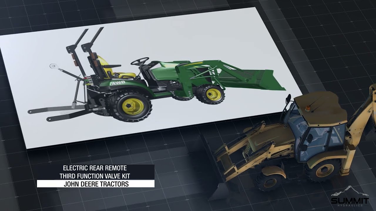 Summit Hydraulics John Deere 1 Series Rear Remote Kit 3D Installation ...