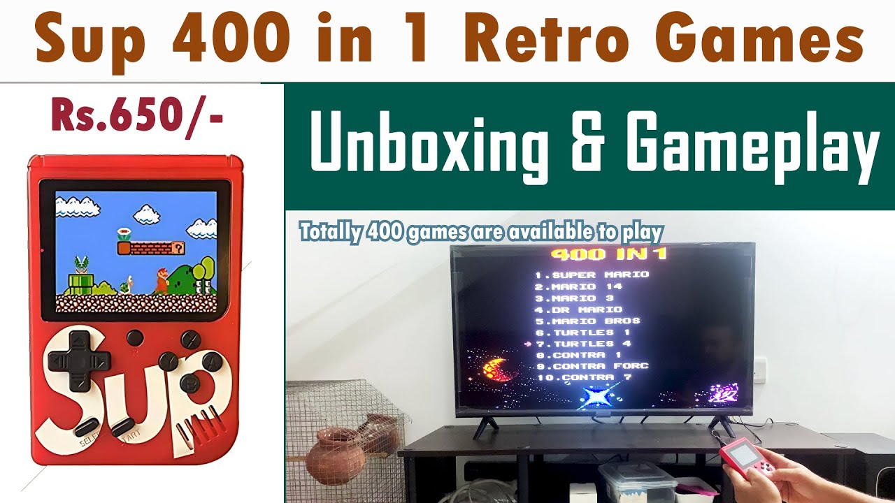 SUP 400-in-1 Retro Handheld Game Console | Unboxing & Gameplay | Play ...