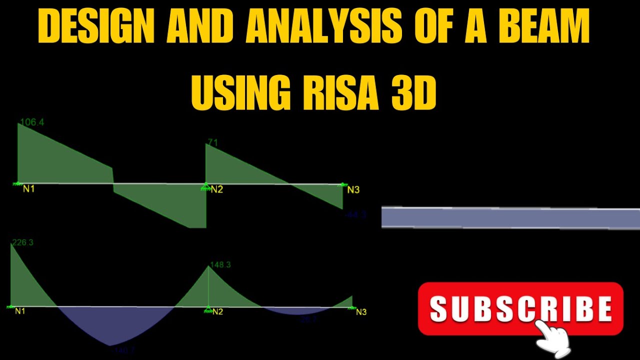 HOW TO ANALYSE AND DESIGN A BEAM USING RISA 3D - YouTube