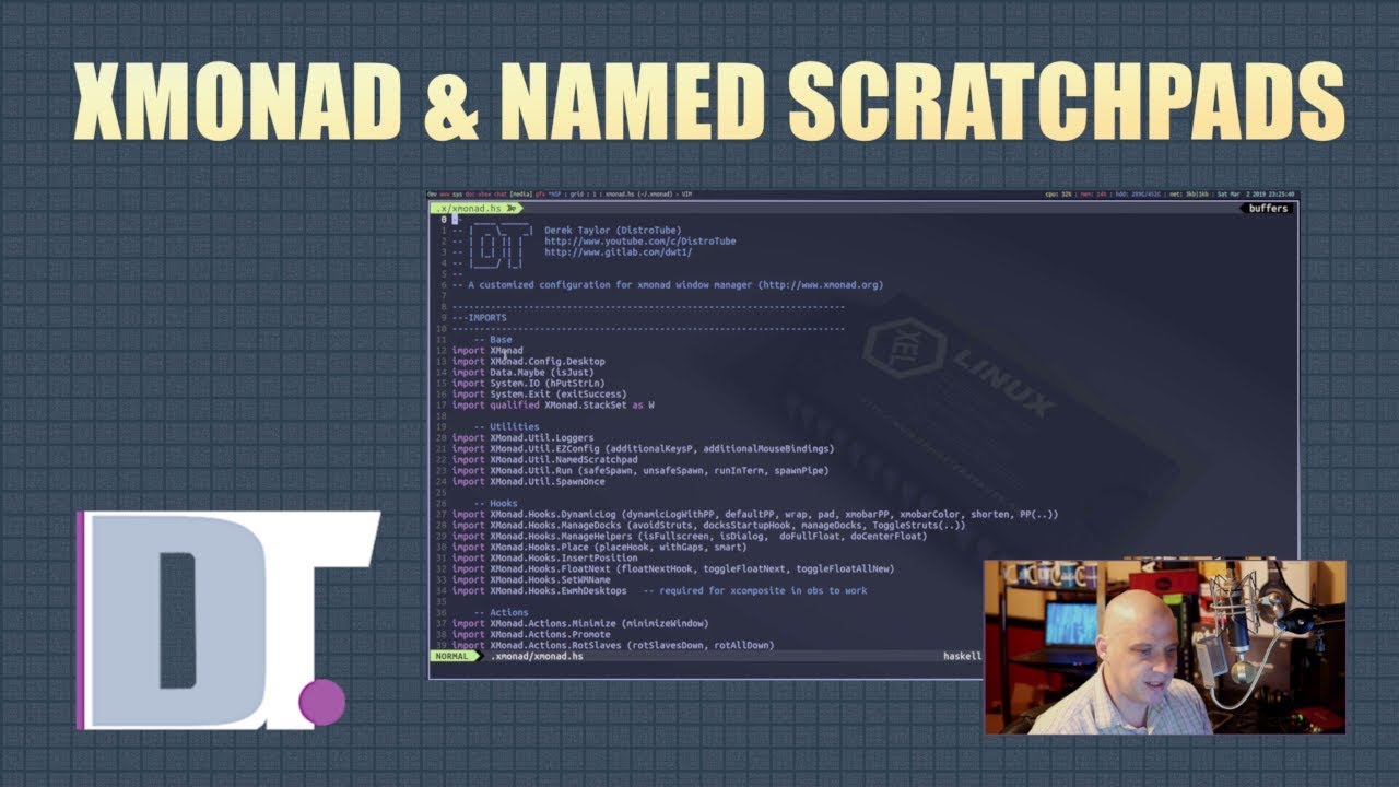 Xmonad and Named Scratchpads - YouTube