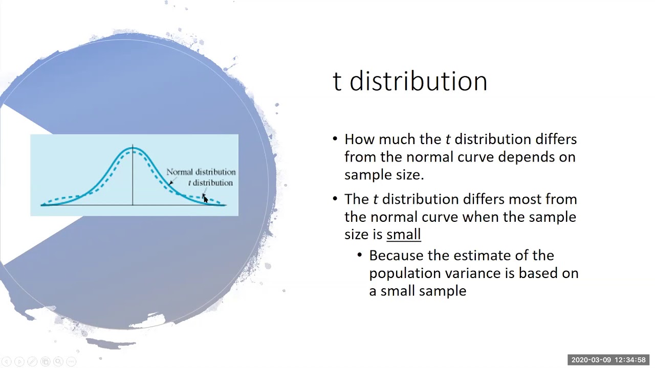 t distribution - YouTube
