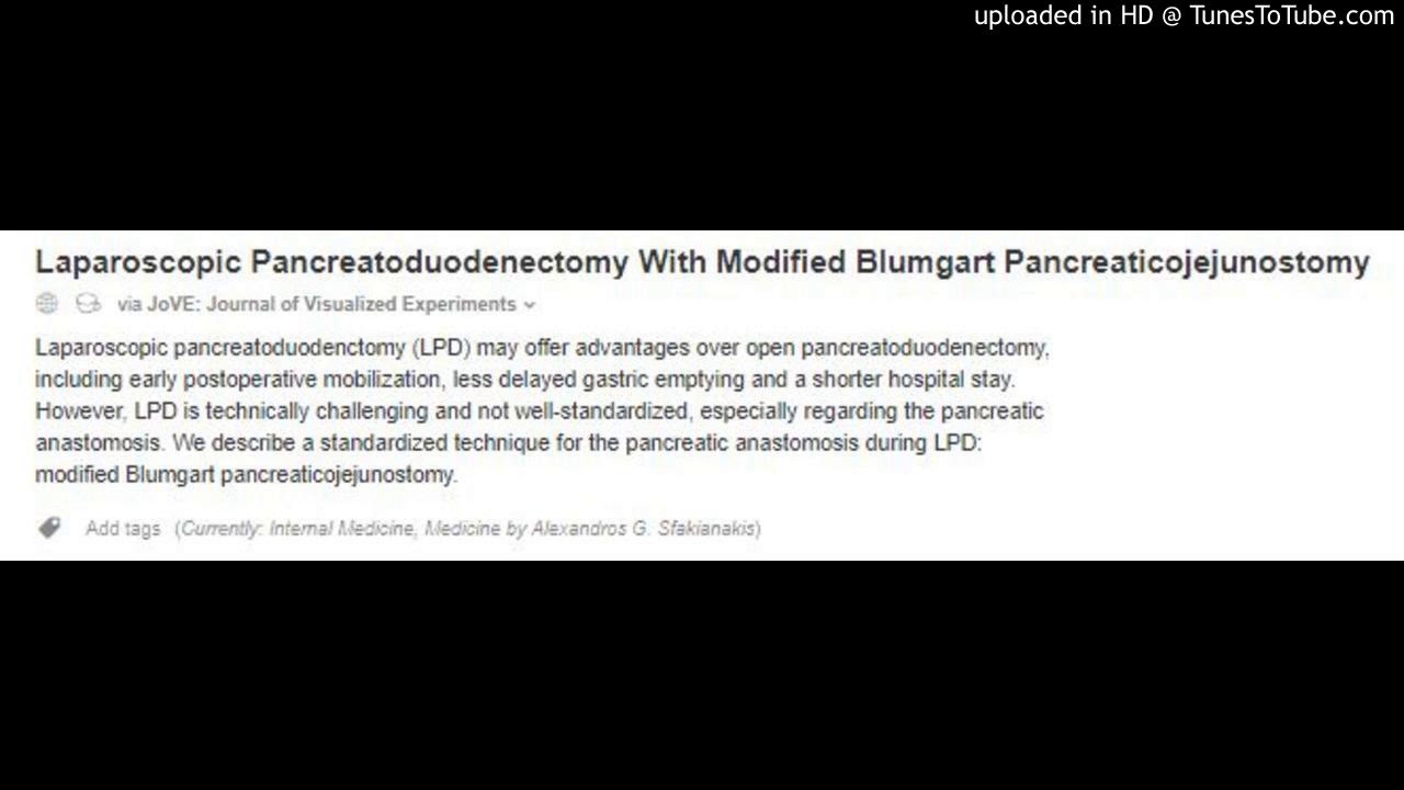 Laparoscopic Pancreatoduodenectomy With Modified Blumgart ...