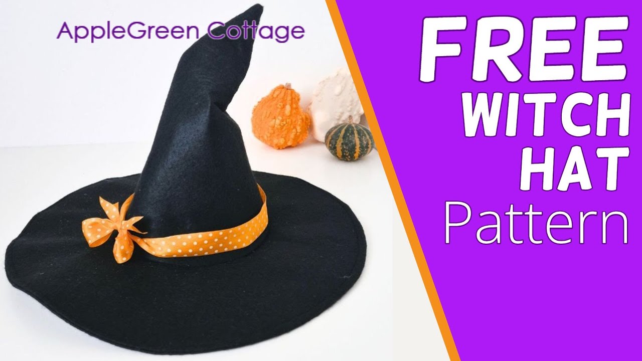 Make a Witch Hat for Halloween - FREE Sewing Pattern! - YouTube