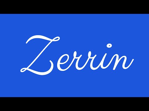 Learn how to Sign the Name Zerrin Stylishly in Cursive Writing