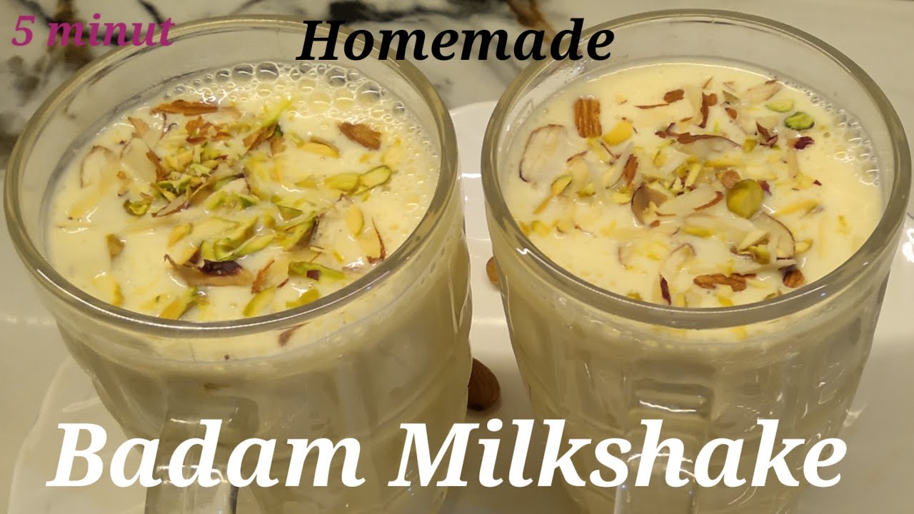 Badam Milkshake Recipe| 100% Market like taste Badam Shake| Homemade ...