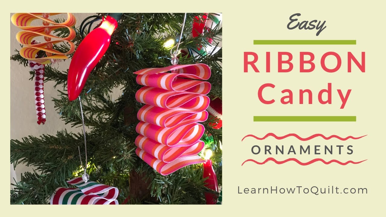 Easy Ribbon Candy Ornaments - YouTube