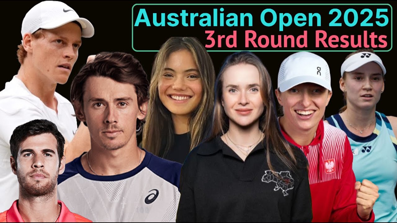 Australian Open Tennis 2025 Results Day 5 Men's/Women's 3rd Round ...