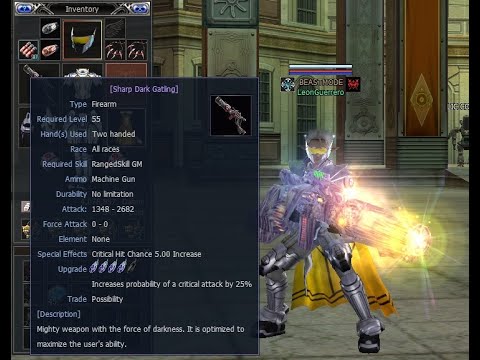 Crit Test +4 Sharp Dark Gatling - RF Online PlayPark PH - YouTube