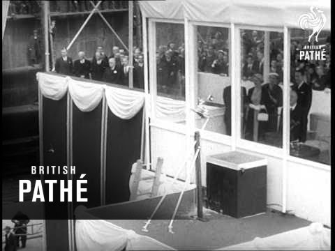 Queen Launches Empress Of Britain (1955) - YouTube