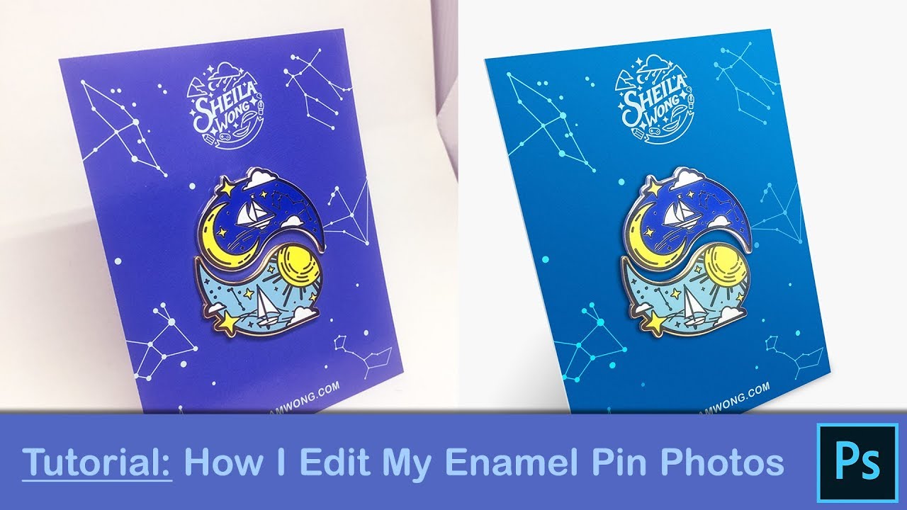 How I Edit My Enamel Pin Photos! [Photoshop Tutorial] - YouTube