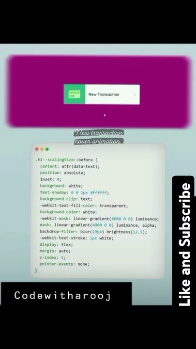 New Transaction Hover Animation Htmlcssjavascript Cssanimationtutorial Transactions