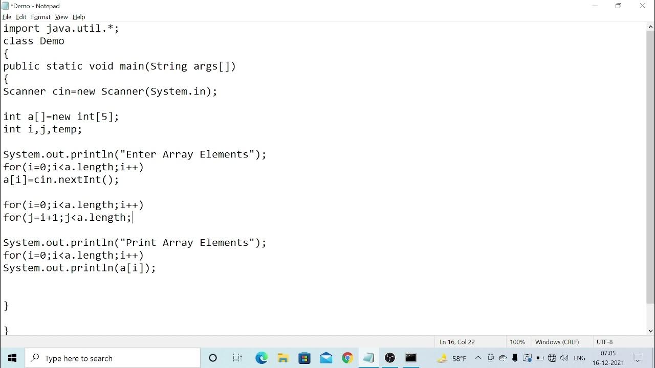 4_Sorting Of Array In java Part2 - YouTube