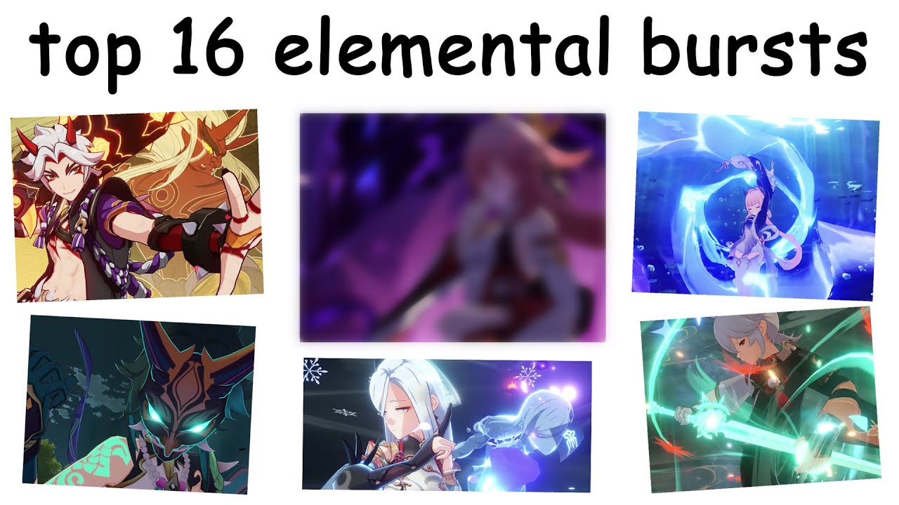 top 16 elemental bursts in genshin impact - YouTube