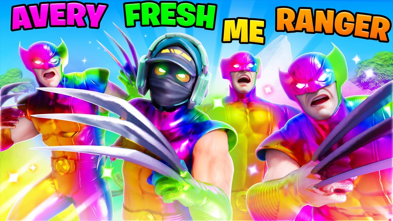 FULL RAINBOW WOLVERINE SQUAD IN FORTNITE! - YouTube