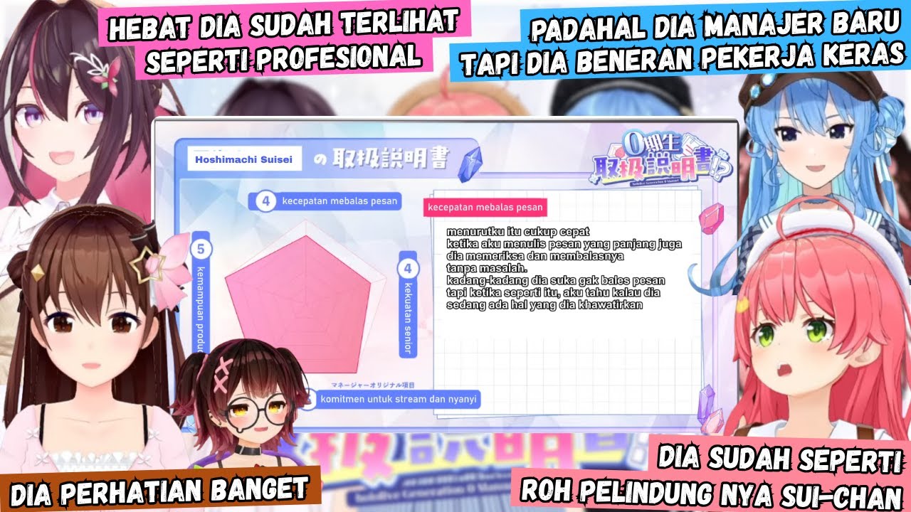 Member Holo Gen 0 yang Kagum dengan Manajer nya Suisei Meskipun Pemula ...