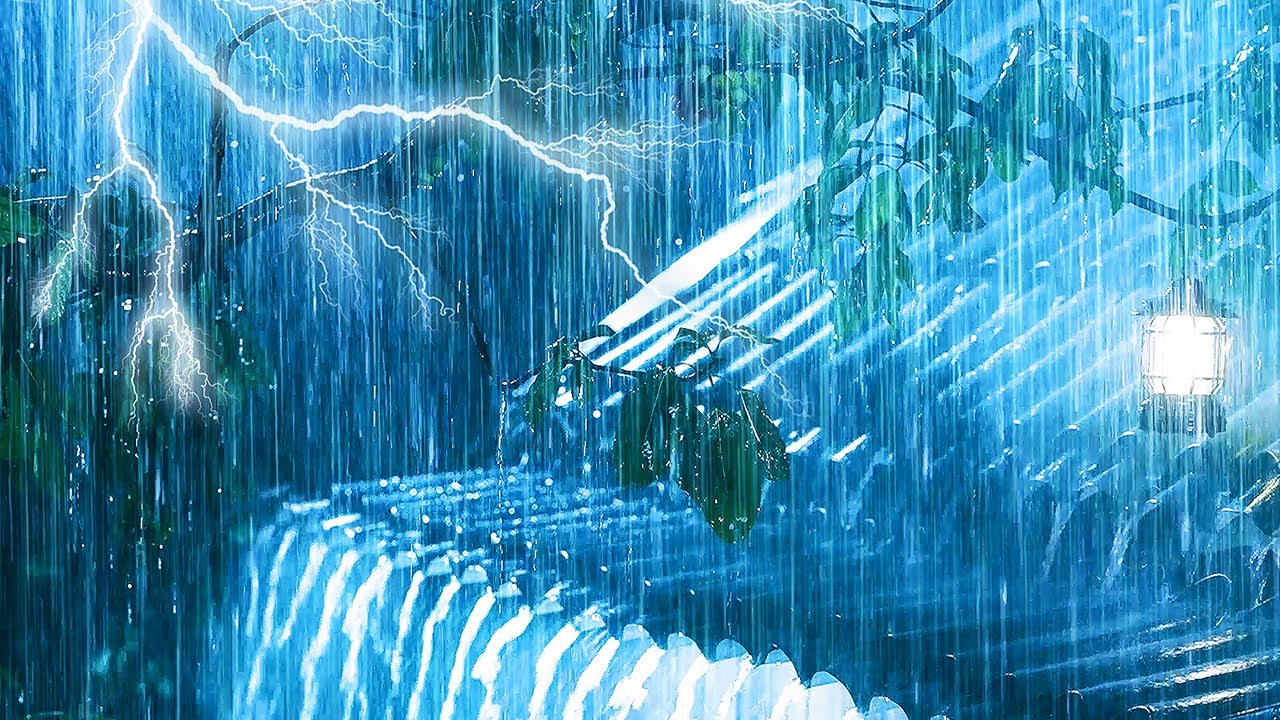 Defeat Stress to Fall Asleep Within 3 Minutes with Pouring Rain ...