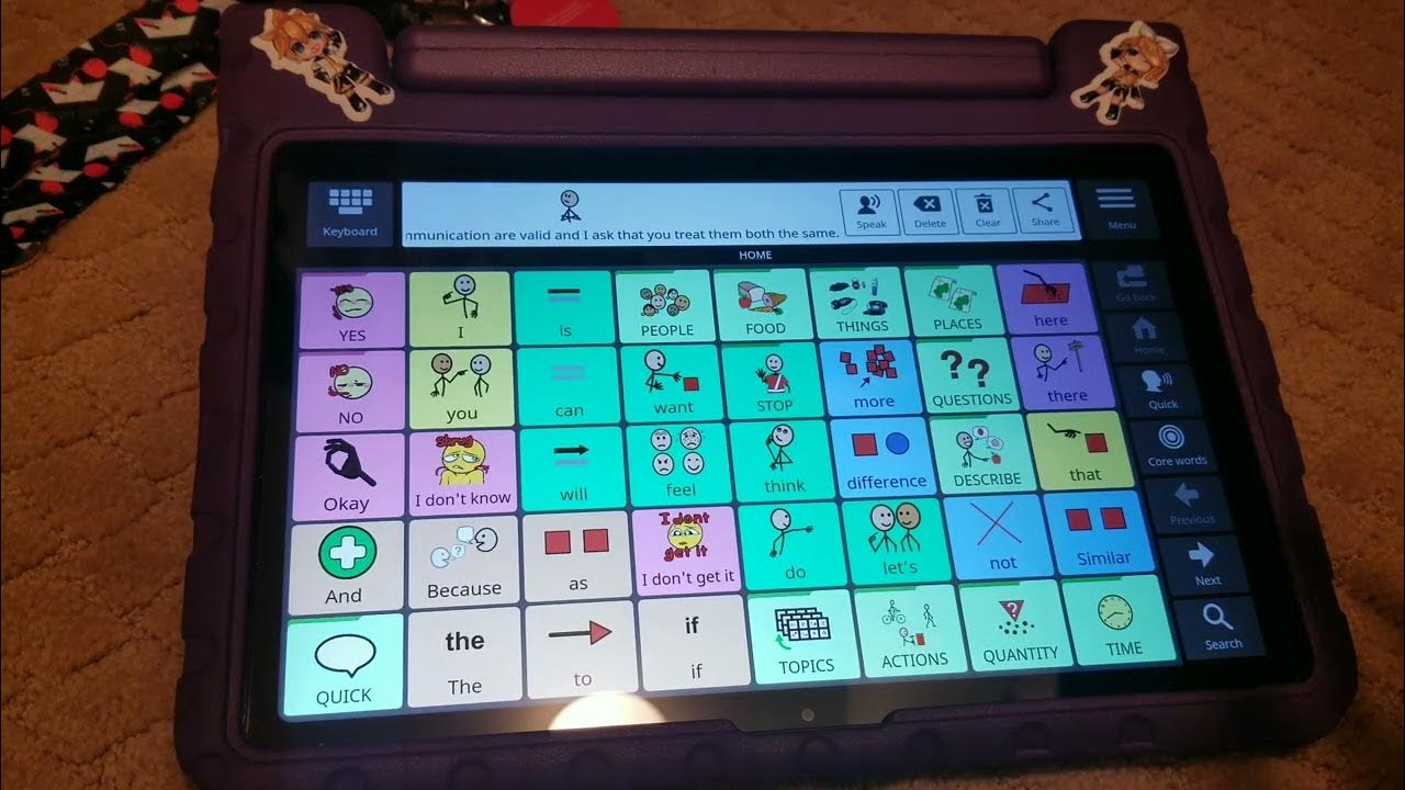 The self advocacy folder on my AAC device. (TRIGGER WARNING) || Autism ...