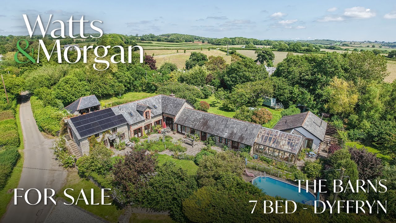 Walk-through property video tour of The Barns - Dyffryn - YouTube