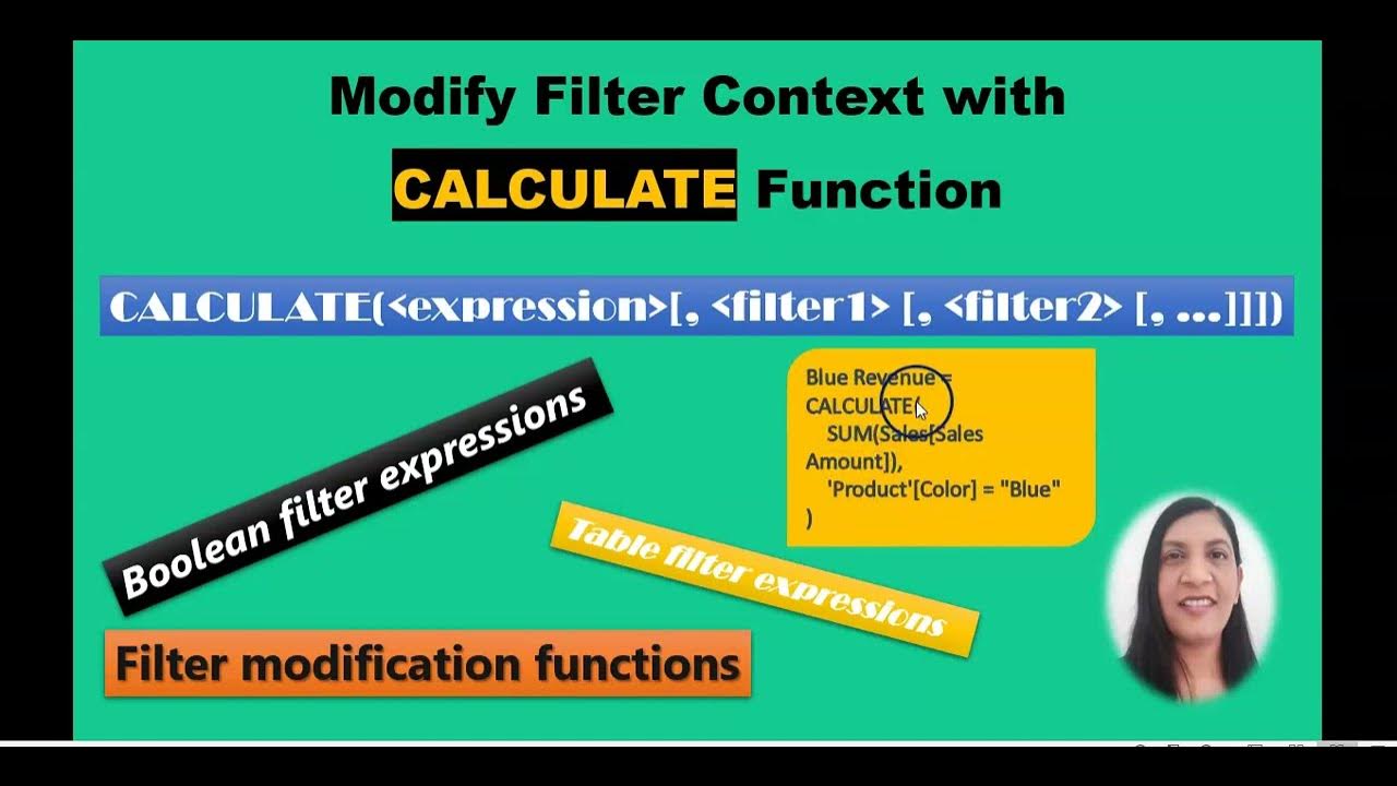 DAX || All about CALCULATE Function in POWER BI - YouTube