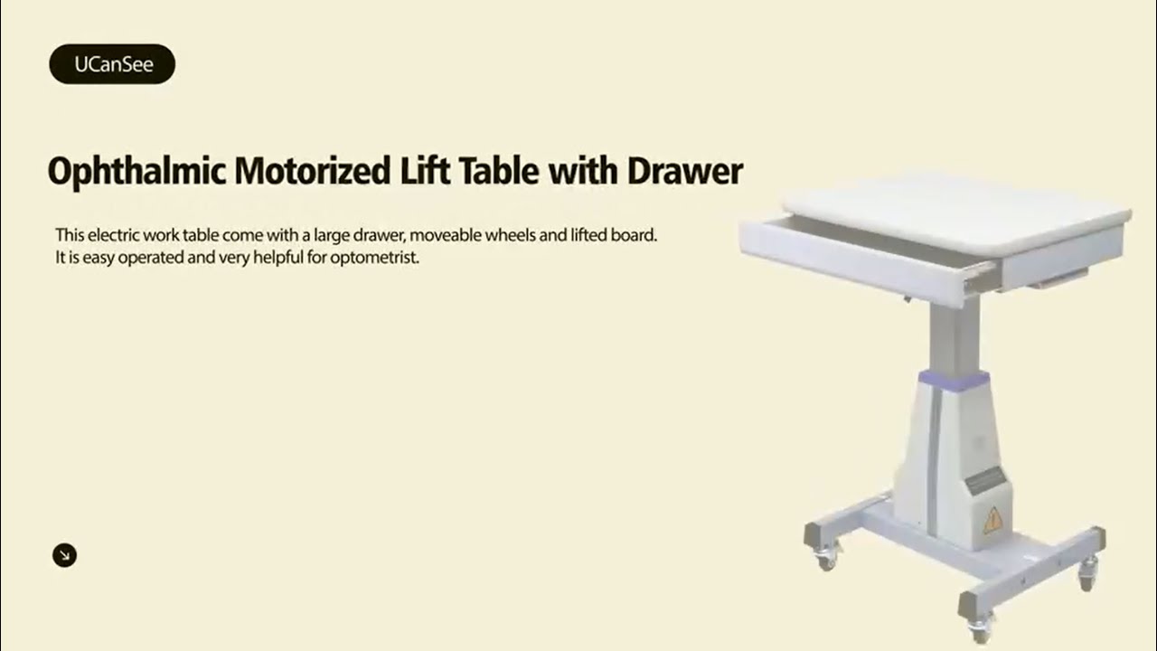 UCanSee Ophthalmic Electric Table with Drawer, working Size 18.11" Wide ...