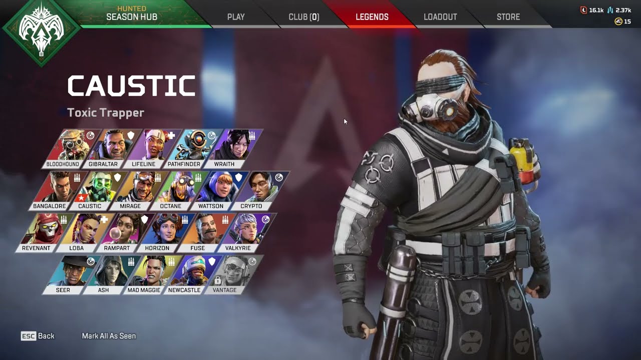 Tryhard Looking Caustic Banner With The DARK CLOUD skin - apex legends ...