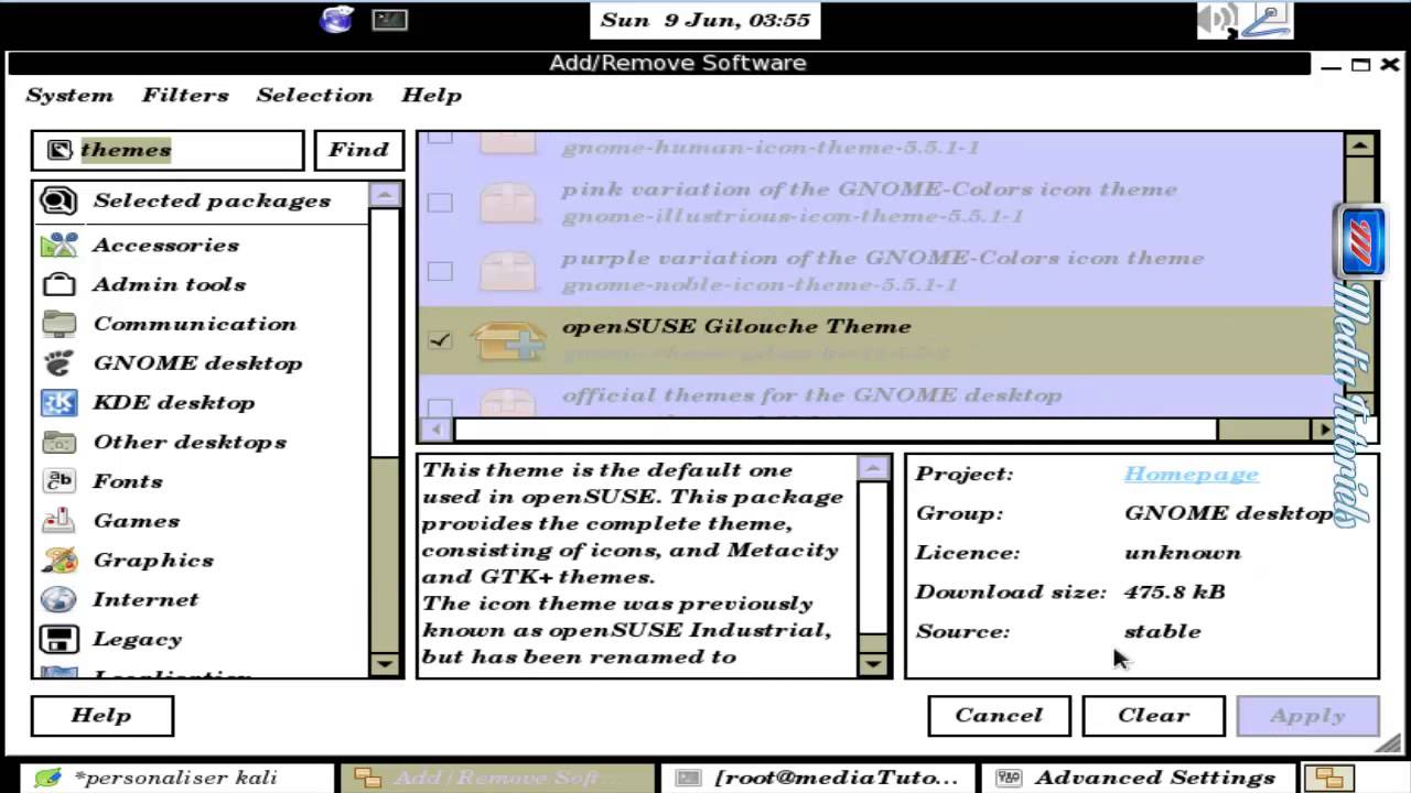 Customize kali linux & install themes - YouTube