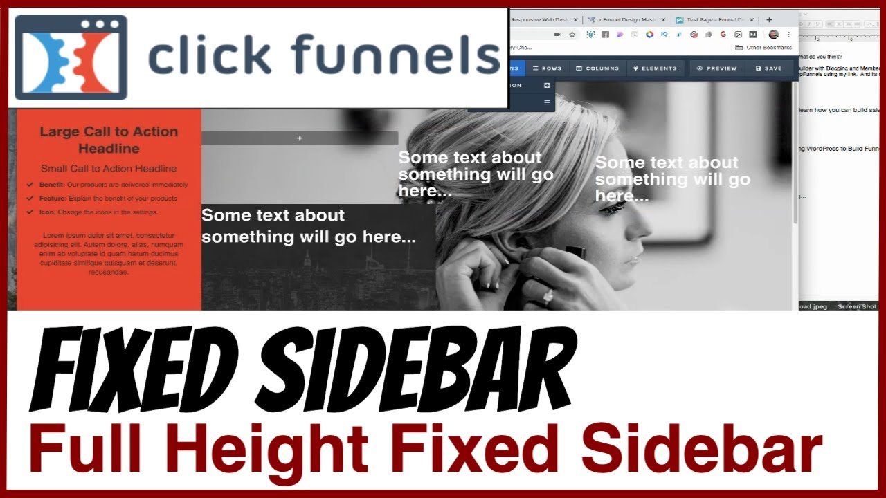 Transform Your ClickFunnels Page with a Fixed Left Sidebar - YouTube