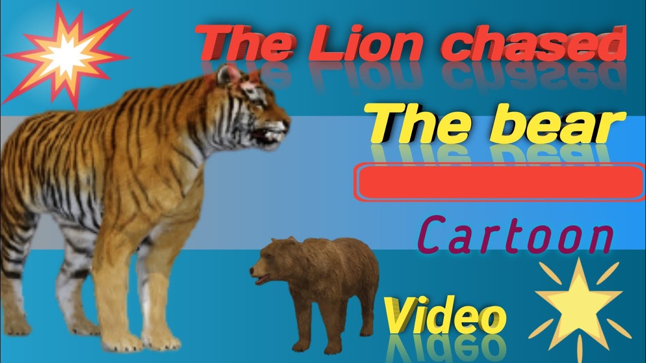 The lion chased The bear//The lion and the bear story।। Cartoon Video ...