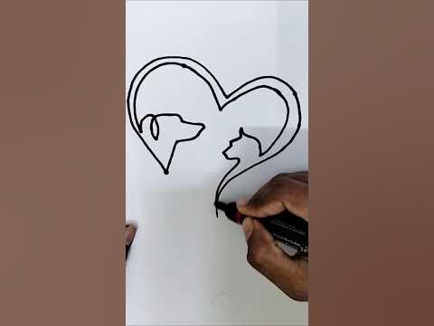 How to Draw easy one line Art'। One line Art' tutorial for beginners # ...