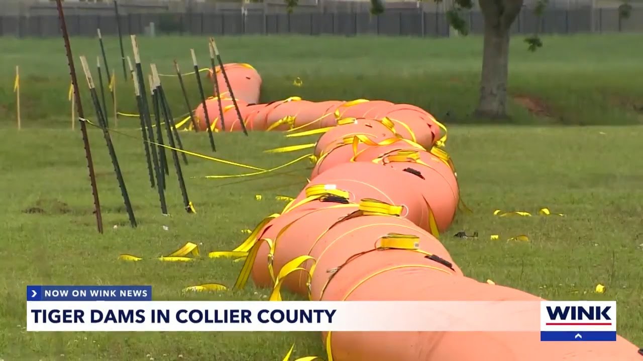 Tiger dams in Collier County new defense system to stop flooding - YouTube