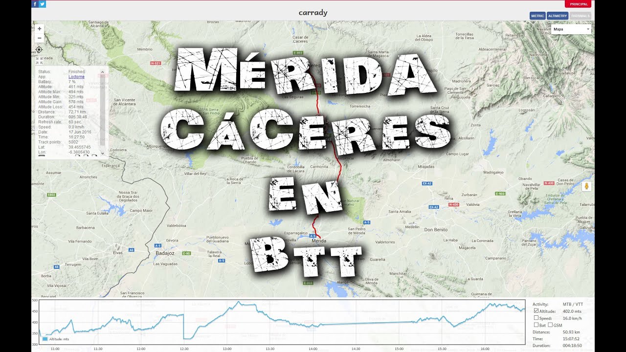 Ruta Mérida Cáceres en BTT - YouTube