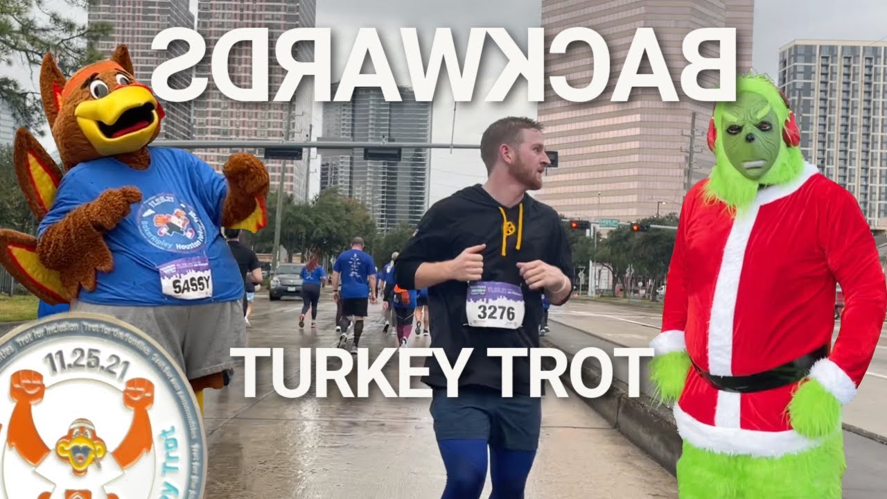 Houston Turkey Trot 5K BACKWARDS Challenge – Thanksgiving - YouTube