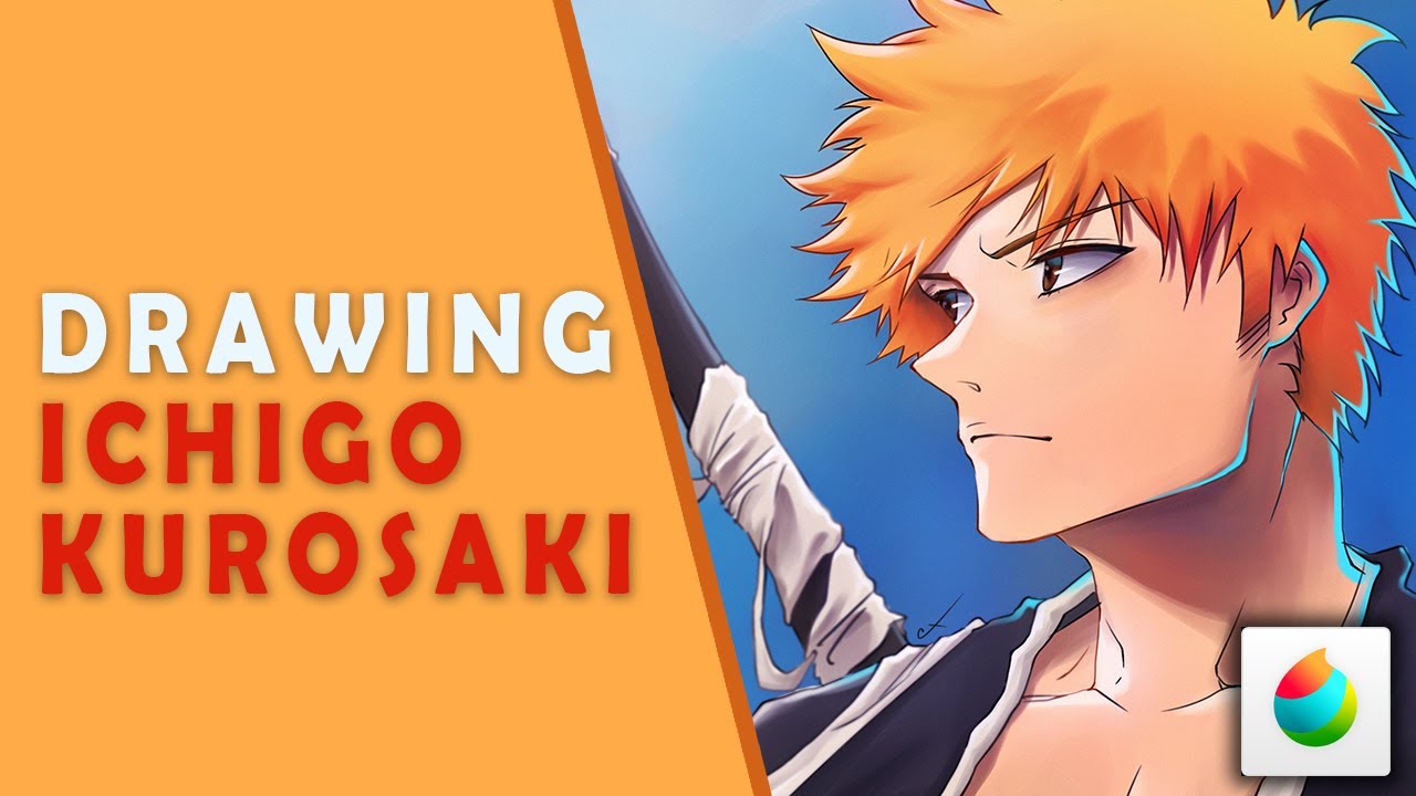 Drawing Ichigo Kurosaki From Bleach | Digital Painting | CraviteX - YouTube