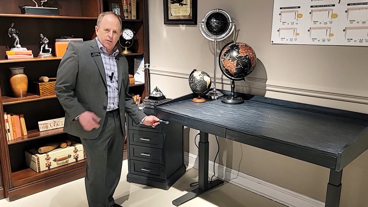Custom Adjustable Height Desks - YouTube