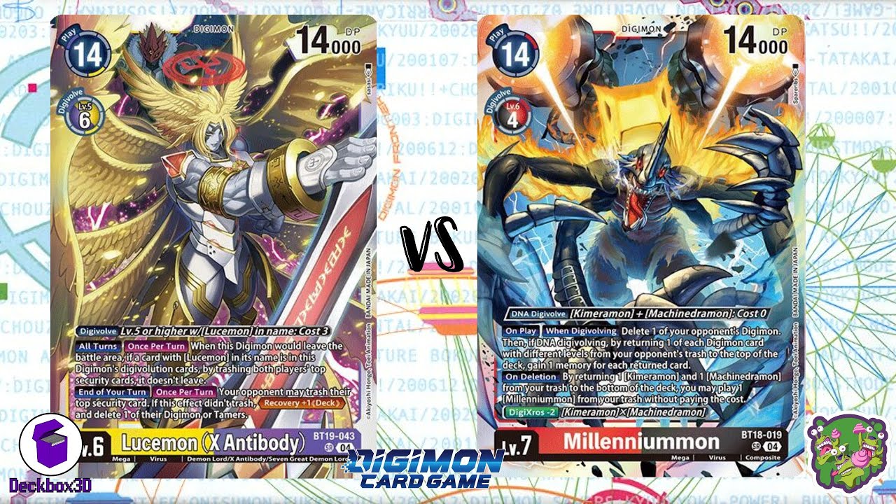 DIGIMON TCG: Lucemon X (Purple) vs Millenniumon (Purple/Black) | THE ...