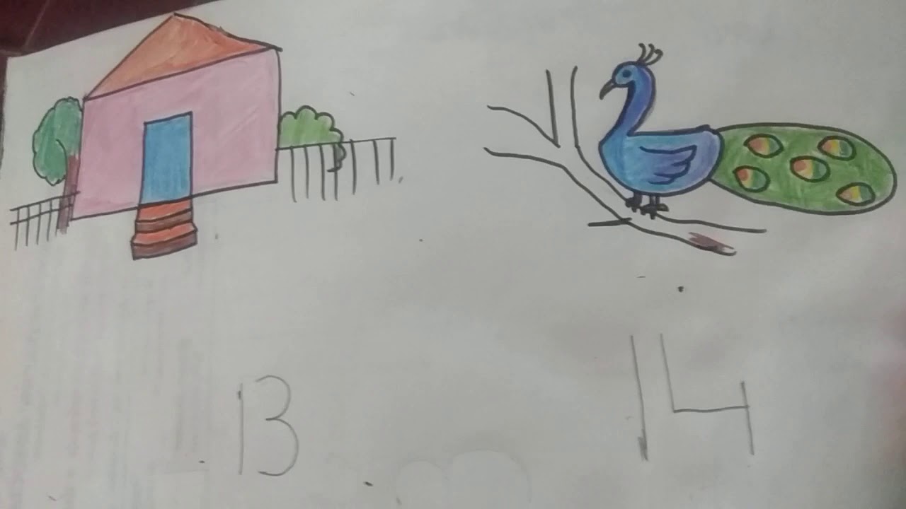How to draw 12 to 14 for kids - YouTube