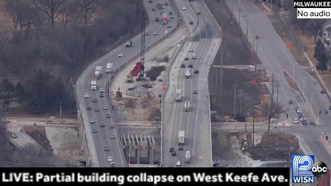 News Chopper 12 is live over a partial building collapse 245 E. Keefe ...