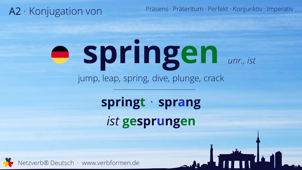 Conjugation Springen 🔸 German verb in all tenses and forms | Conjugate ...