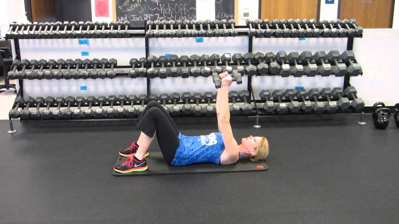 Dumbbell: 2 Arm Skull Crusher by Rebecca Blankfield - YouTube