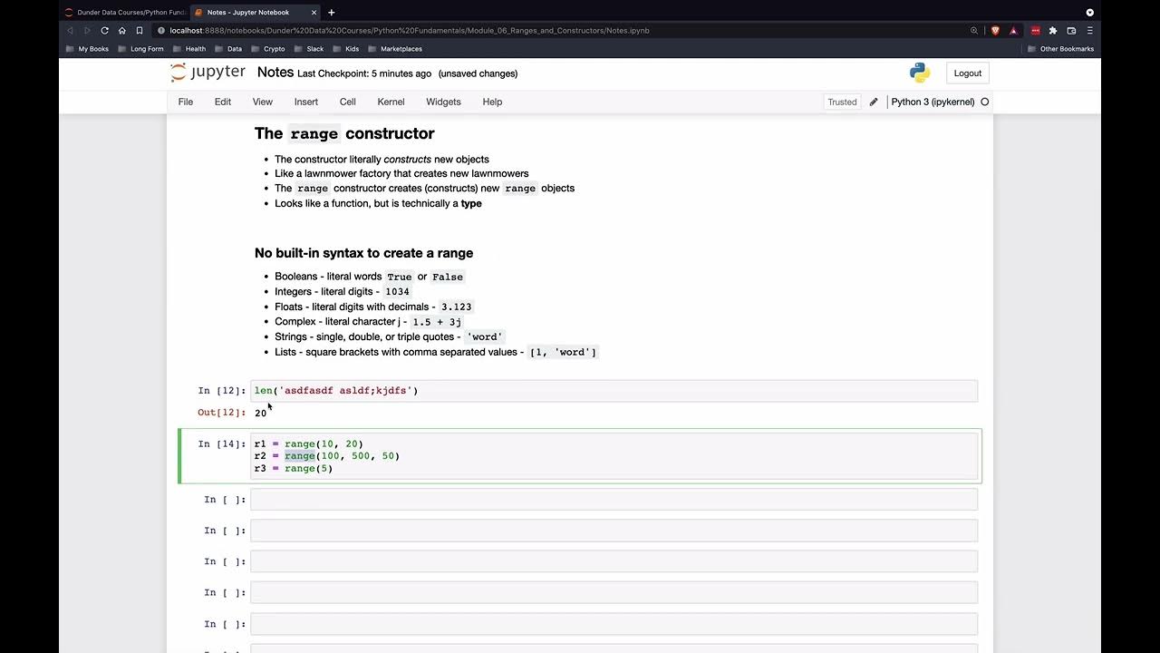 02 The range Constructor - YouTube