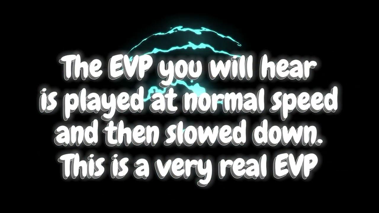 Extremely Clear EVP: Normal Speed And Slower Speed - YouTube