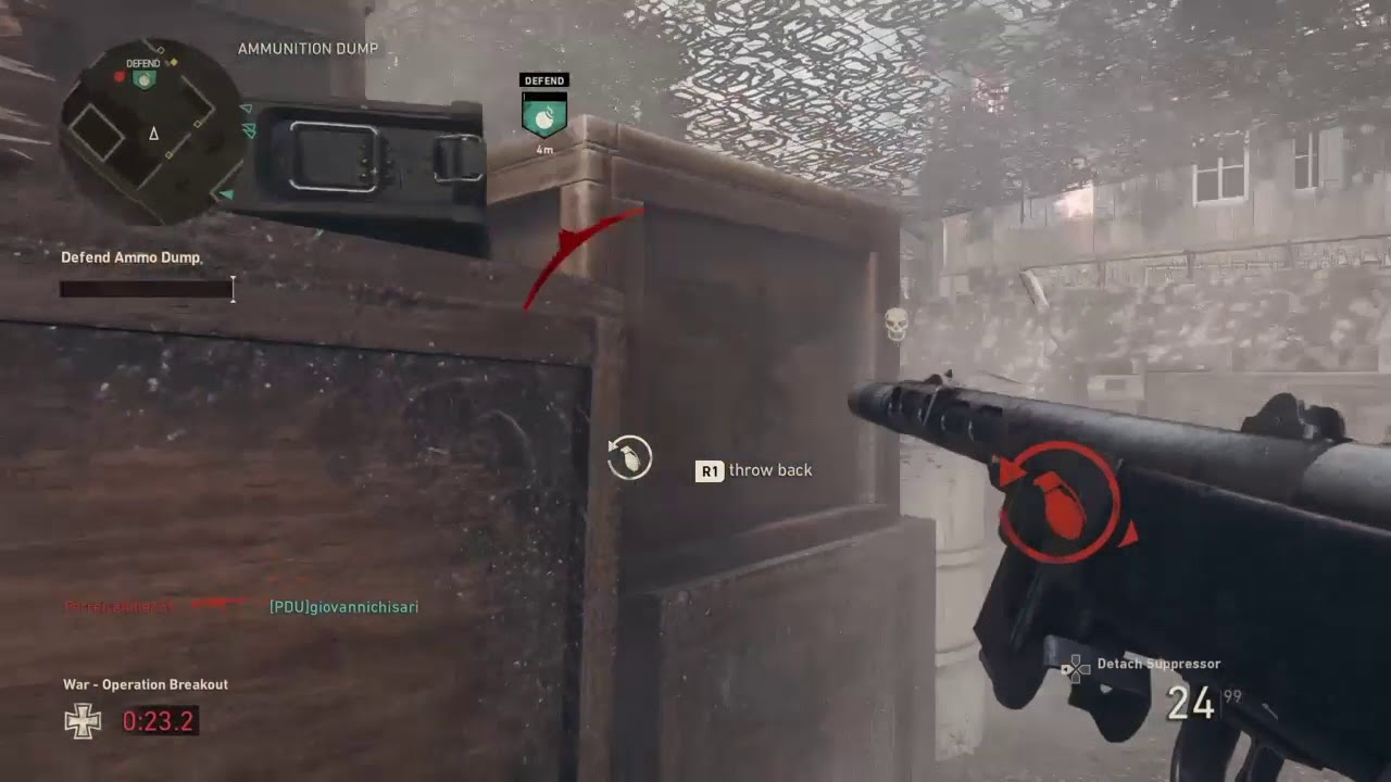CoD WWII-Triple grenade retoss - YouTube