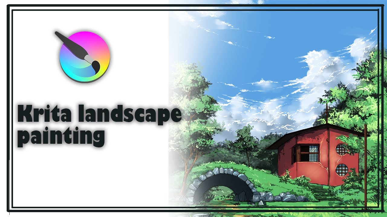 BACKGROUND PAINTING IN KRITA | #SKETCHES - YouTube