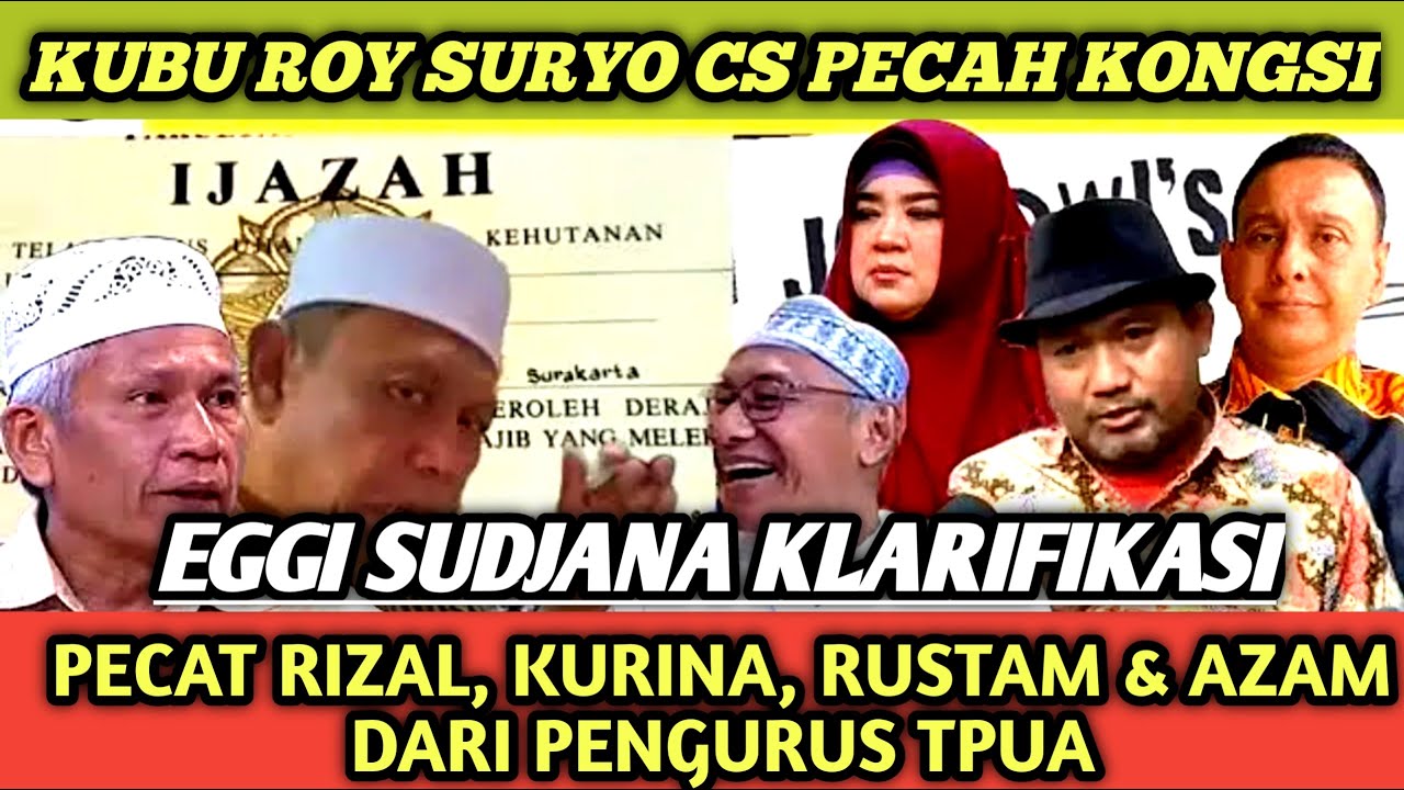Pecah Kongsi..!!! Eggi sudjana Pecat Rizal, Kurnia, Rustam, Azam | Roy ...