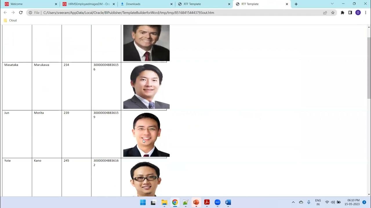 How to display dynamic images in BIP Report - Using RTF Template- Oracle Fusion ERP - YouTube