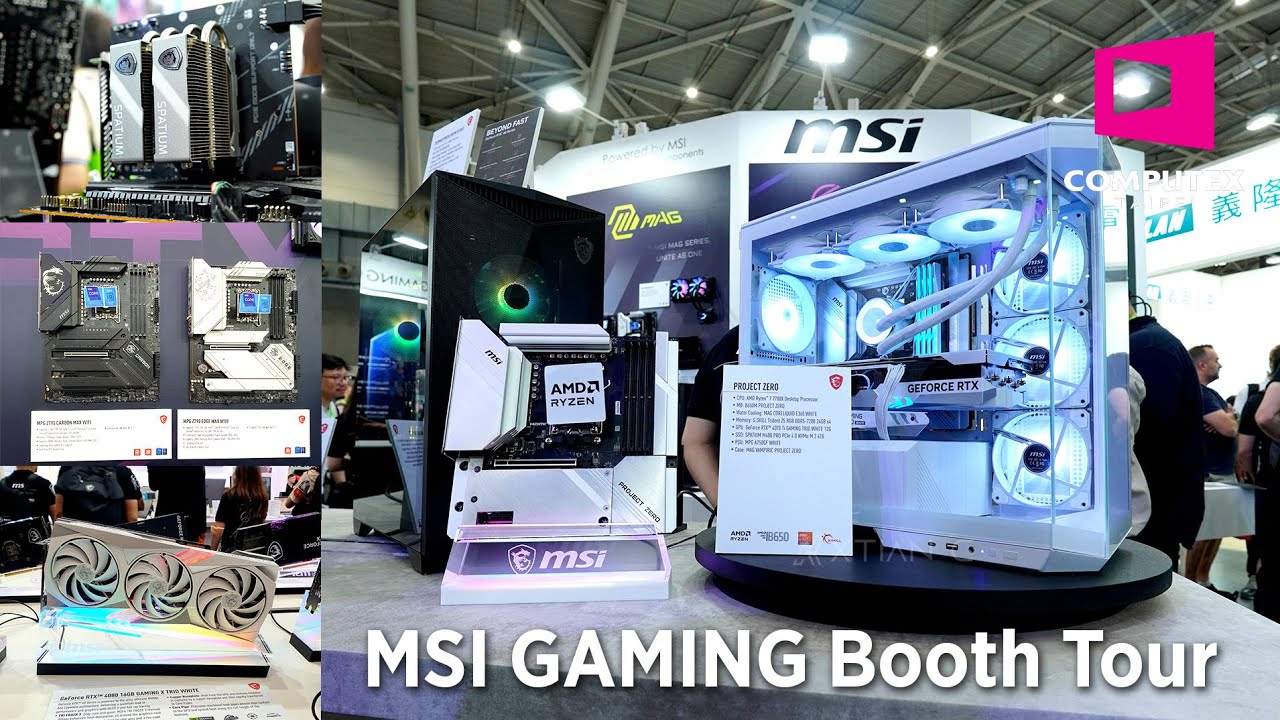 Computex 2023: MSI Gaming Booth - Gen 5 SSDs, Cable-Free PC build Concept, Wifi 7 Motherboards ...
